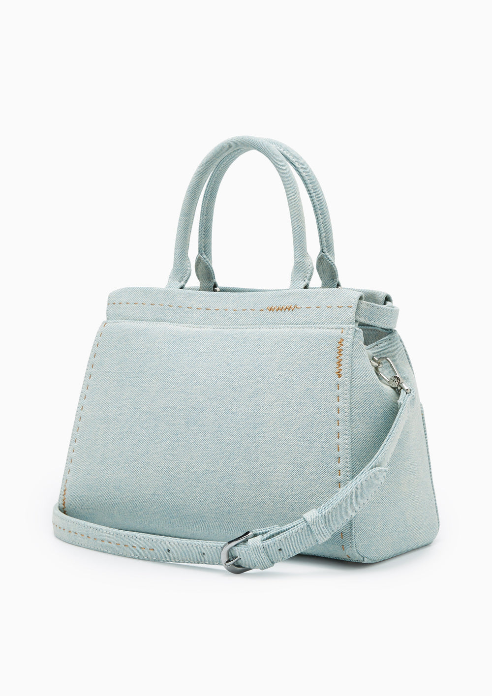 Re-Edit Stitched L Handbag - Light Blue