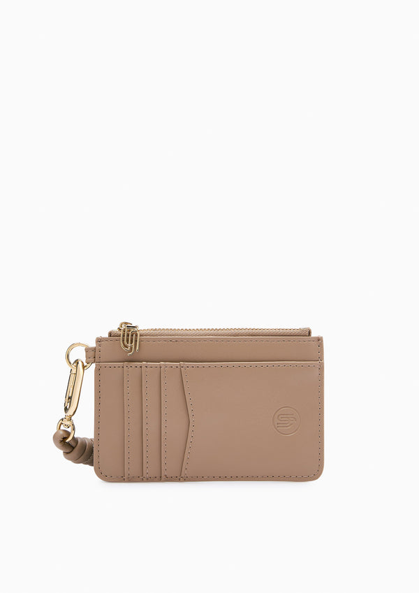 Pillow Card Holder Wallet - Light Brown