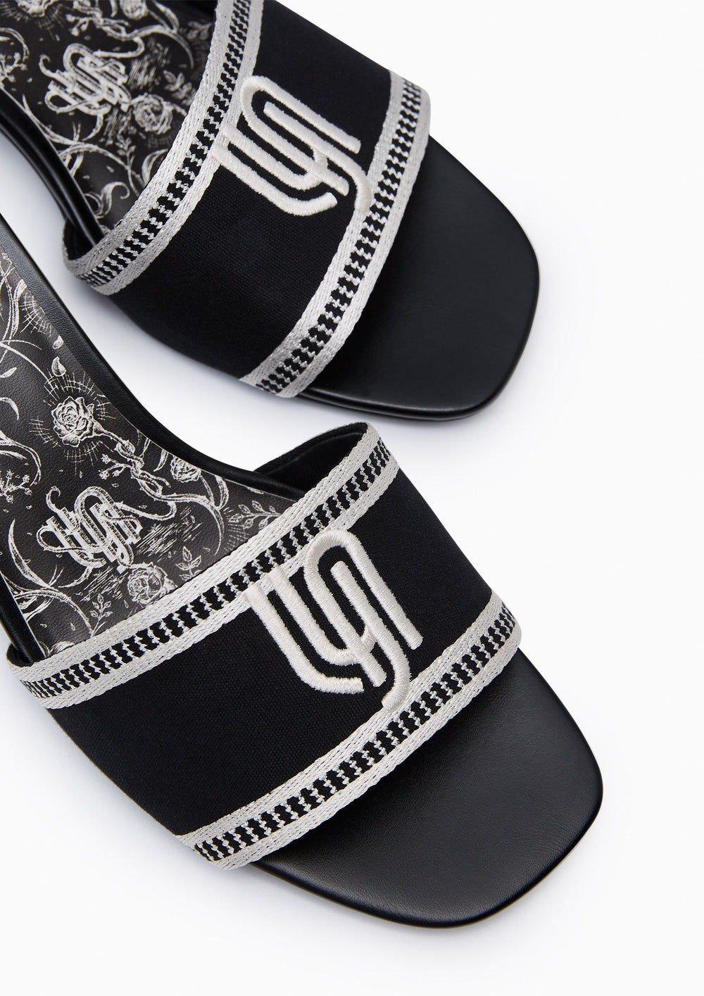 Maiden Mid Stack Infinite Flats And Sandals - Black