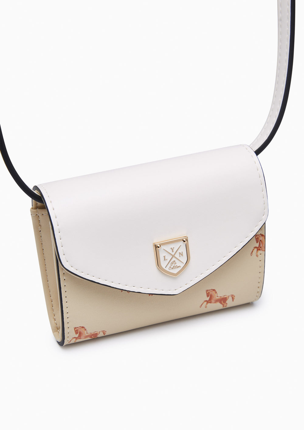 Re-Edit Mustang Short Wallet On Chain - Printed Ivory