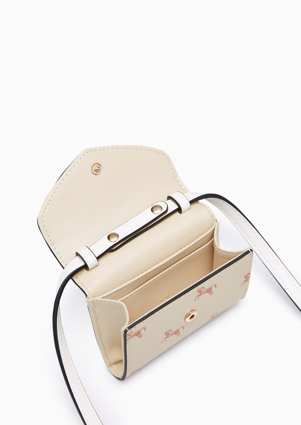 Re-Edit Mustang Short Wallet On Chain - Printed Ivory