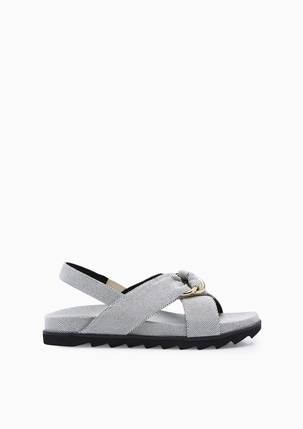 Vala Infinite Canvas Flats And Sandals - Black