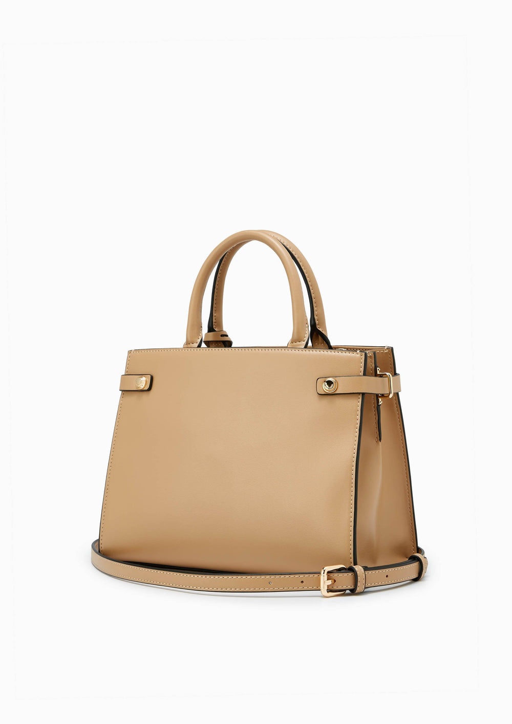 Fineness Re-Edit Top L Handbag - Beige